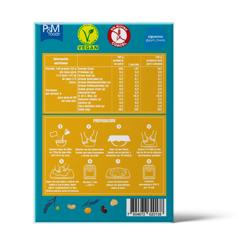 Masa Pizza Instantánea Sin Gluten. – P&M Foods